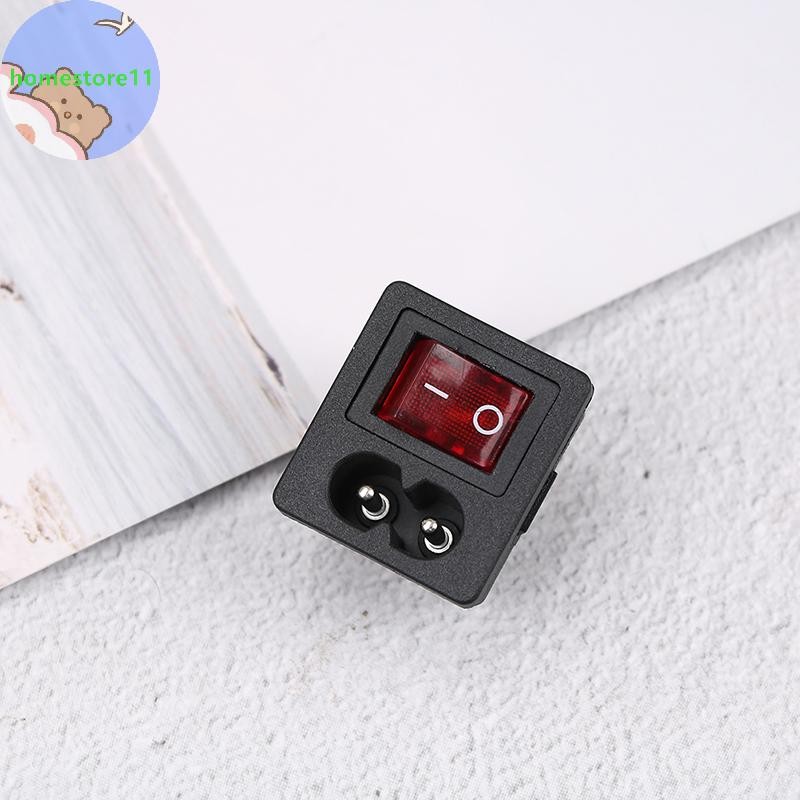 Homestore Power cord inlet socket receptacle with ON-OFF red light ...