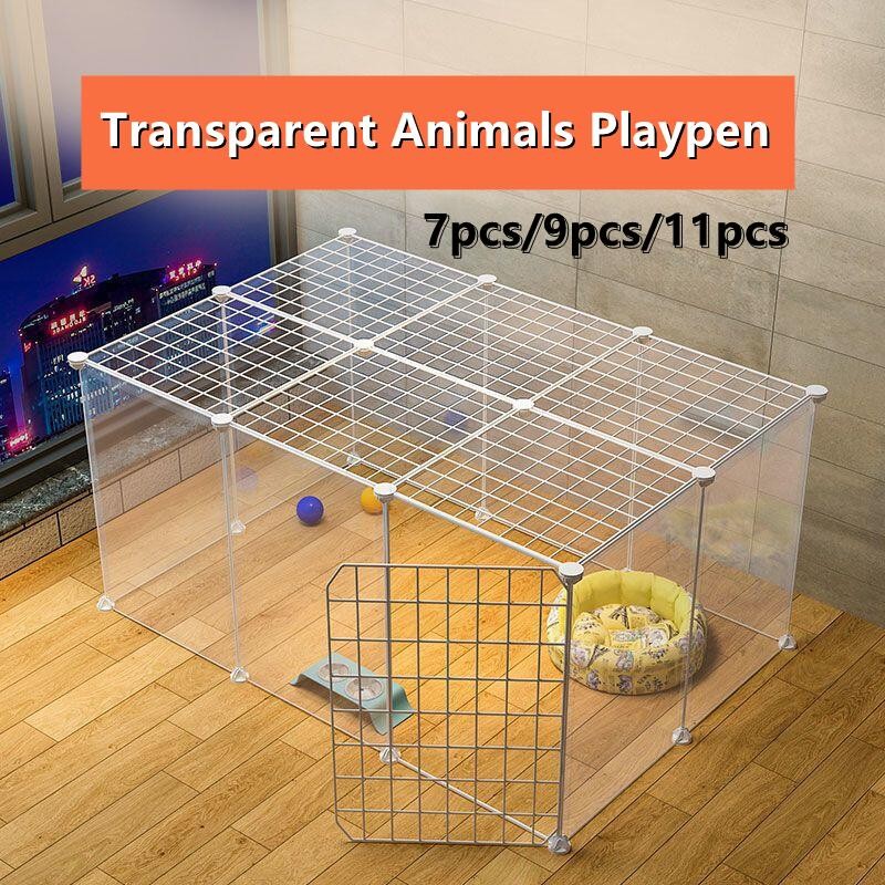 Transparent Small Animals Playpen,Portable Pet Playpen,Plastic ...