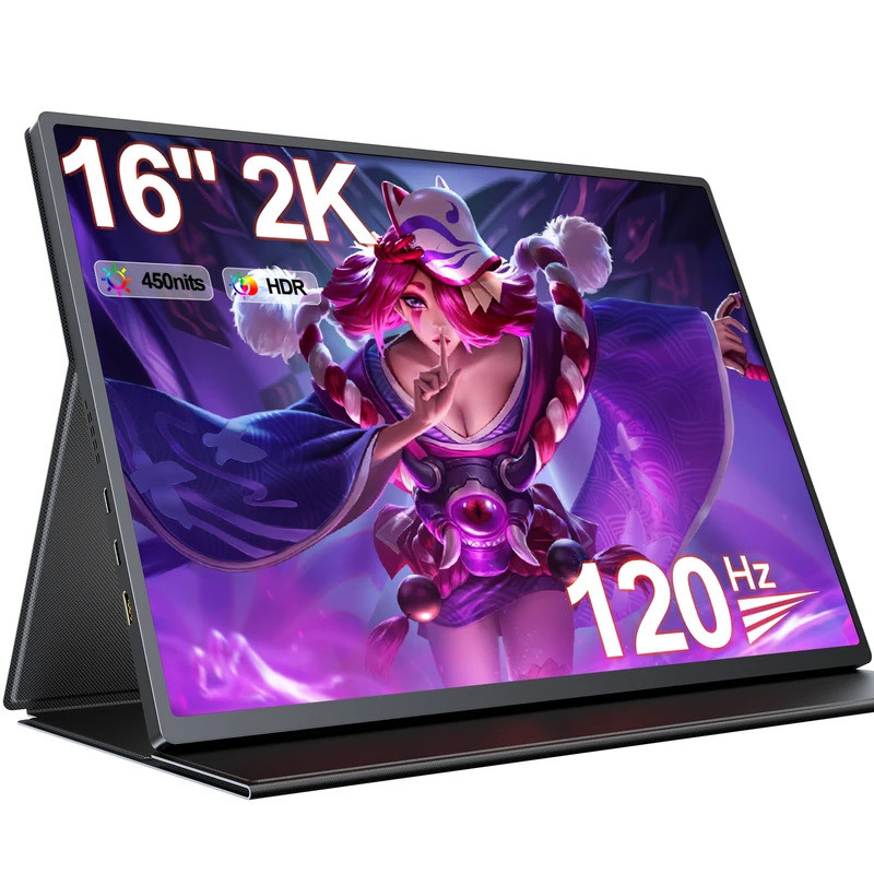 UPERFECT 2K 144Hz 450nits Portable Gaming Monitor 16" 2560x1600 QHD ...