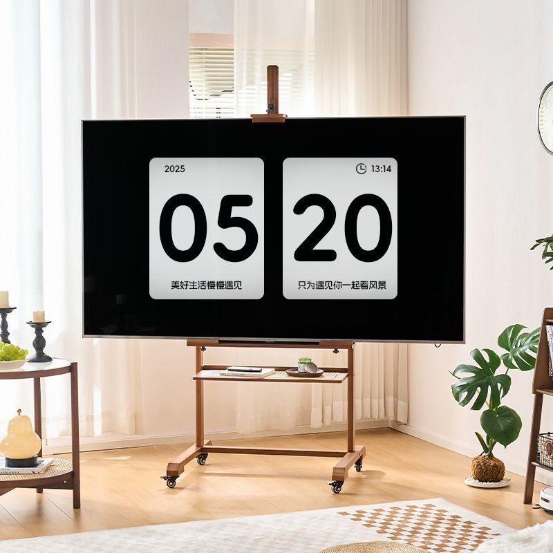 Movable TV Stand Universal Floor Stand with Wheels Cart Home Modern ...