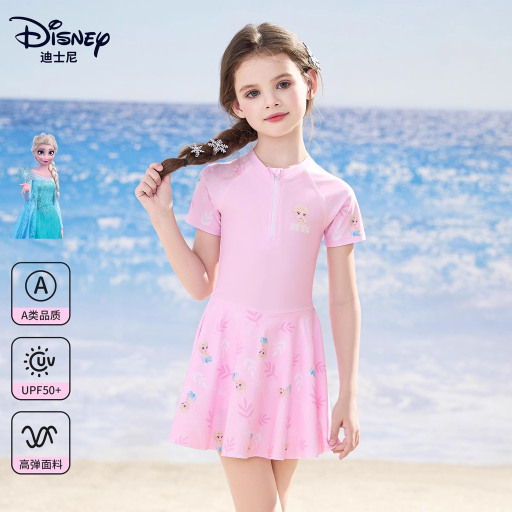 Disney Disney Children Swimsuit Girls One-Piece Sunscreen Swimsuit 2025 ...