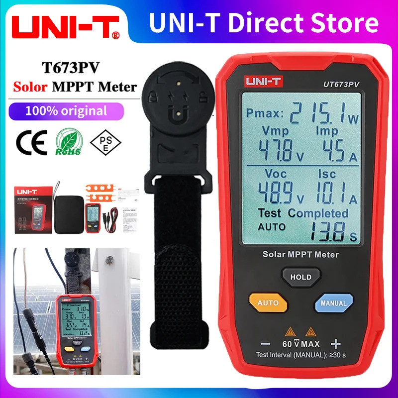 UNI-T UT673PV Solar MPPT Meter 5~800W PV Module Maximum Power Tester ...