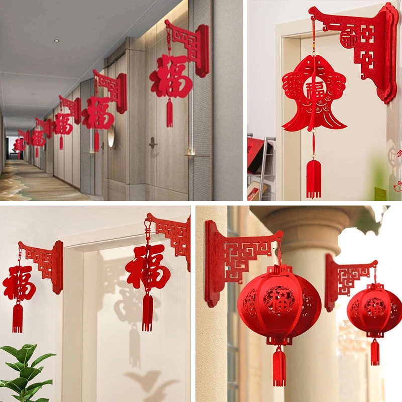 2025 CNY Lantern Non-woven Fabric Hanging Lanterns Chinese New Year ...