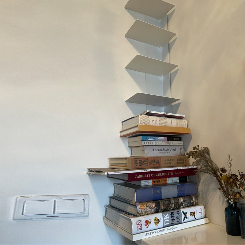 [48H Shipping] Jiumeng Nordic Corner Invisible Shelves Wall Shelf Iron ...