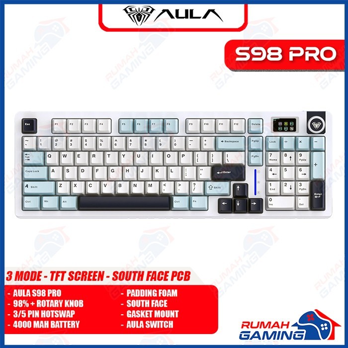 AULA S98 PRO - 98% - 3 Modes - Gasket Mount - RGB - SIDE RGB - PBT ...