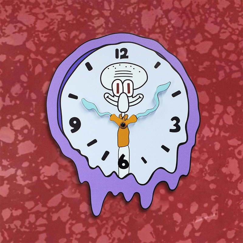 [9255People Collection]Cartoon Squidward Wall Clock Silent Clock ...