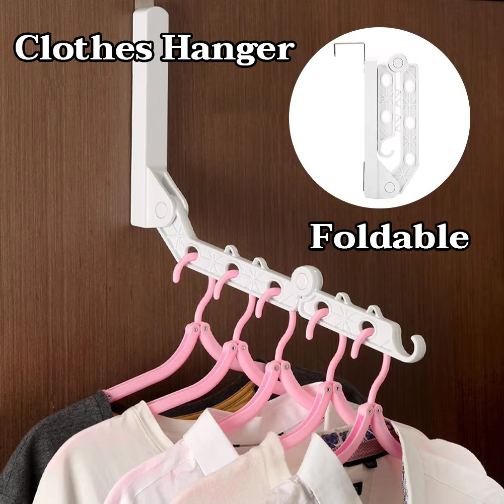 Travel Foldable Clothes Hanger Portable 5-hole Multifunctional Clothes ...