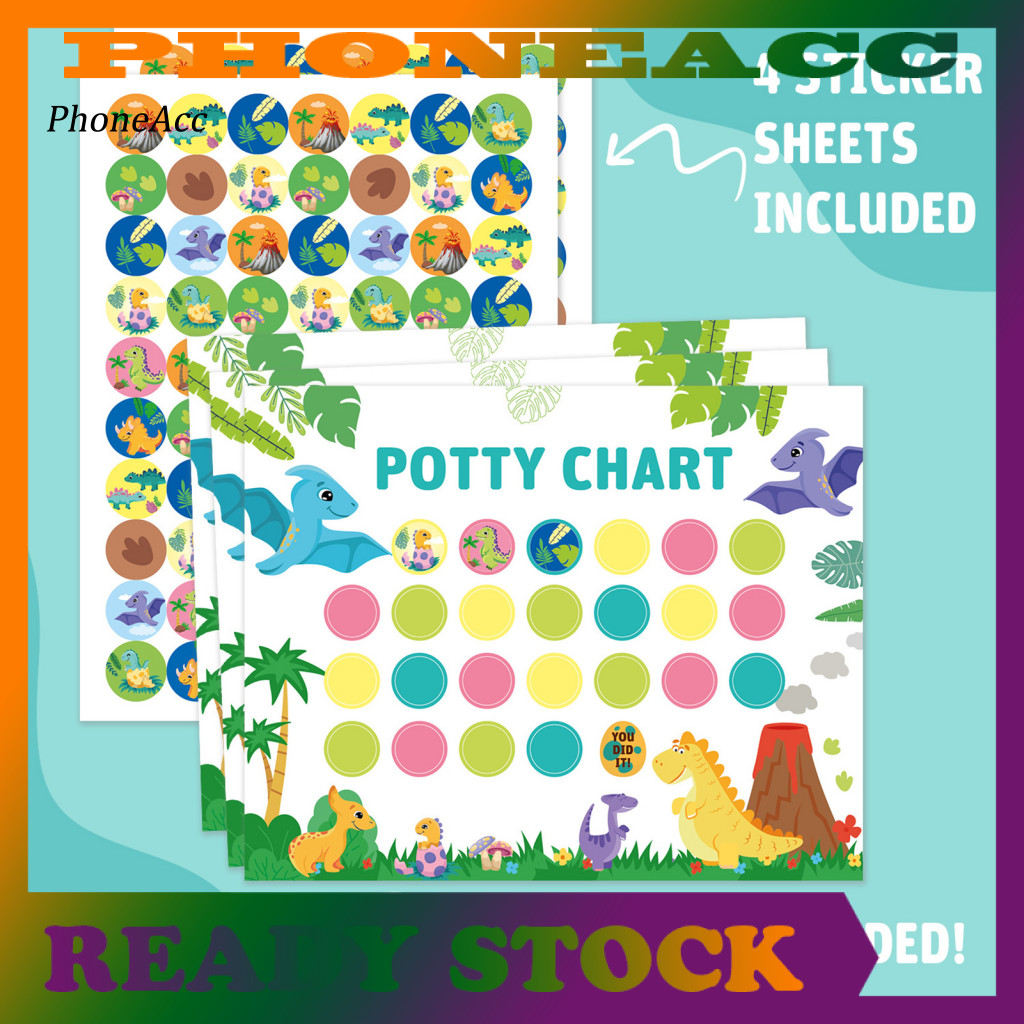 Potty Training Stickers for Toddlers Adorable Dinosaur Potty Training ...