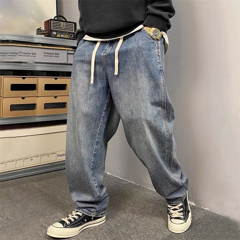 M-8XL 】 Jeans Plus Size Men Cotton American Elastic Waistband ...