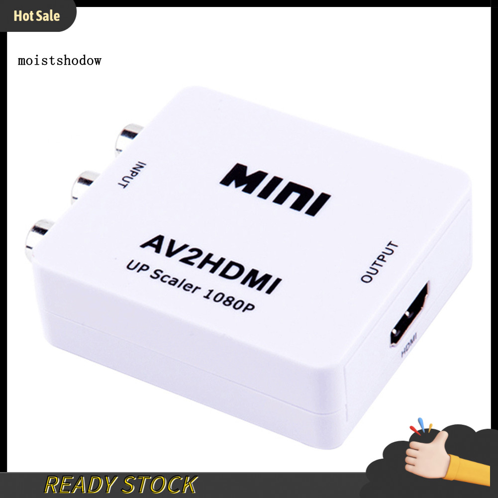 mw RCA AV Input to HDMI-compatible Output Upscaler Composite Adapter ...