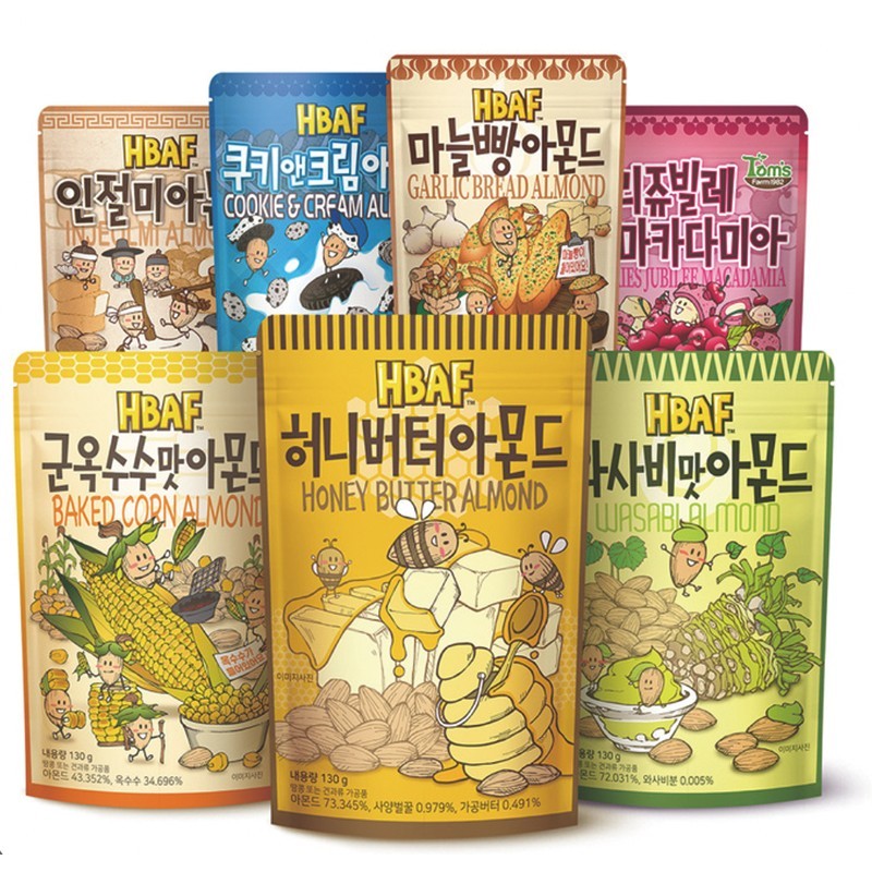 HBAF Korean Flavoured Almonds (9 FLAVOURS) | Shopee Singapore