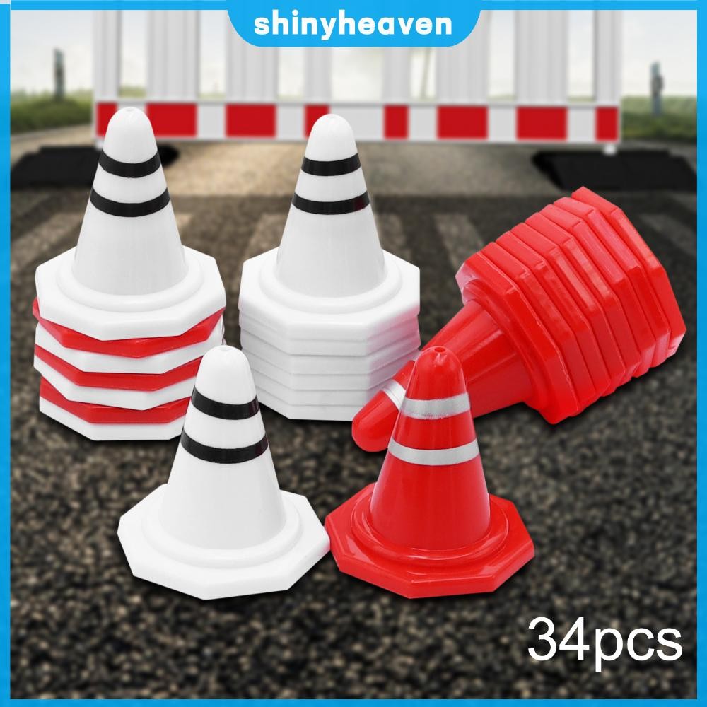 64pcs Drift Racing Track Obstruction Plastic Mini Traffic Cones Toy ...