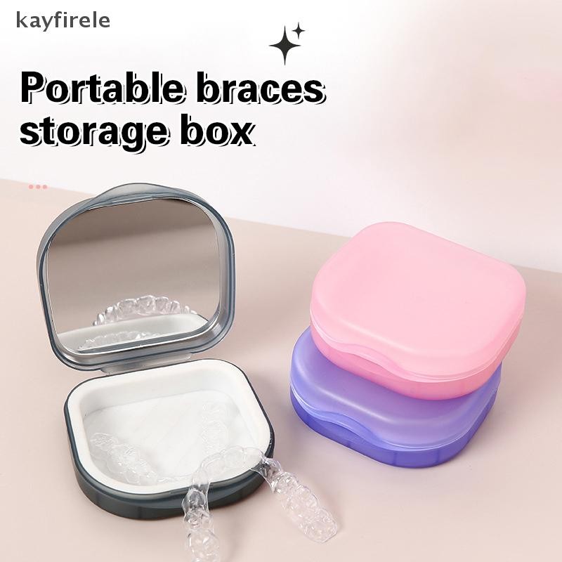 kayfirele Denture Storage Box Elderly Portable False Teeth Box ...