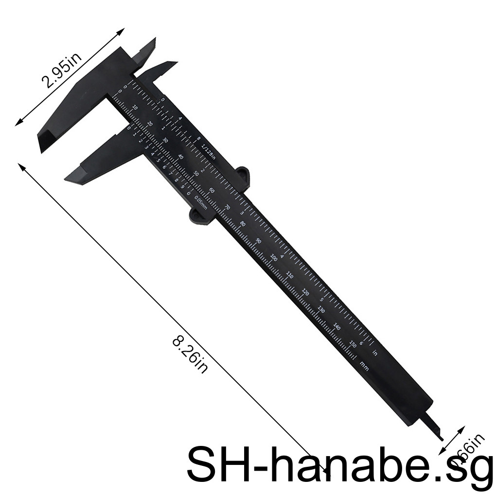 3/5 150mm Vernier Caliper Mini Gauge Dual Scale Aperture Measuring Tool ...