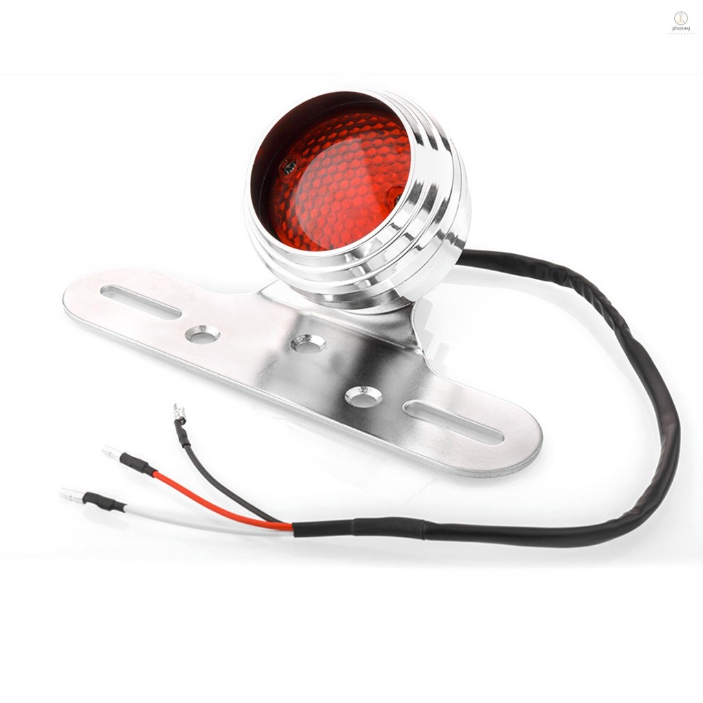 Motorcycle Tail Light Brake Light with License Plate Bracket Integrated ...