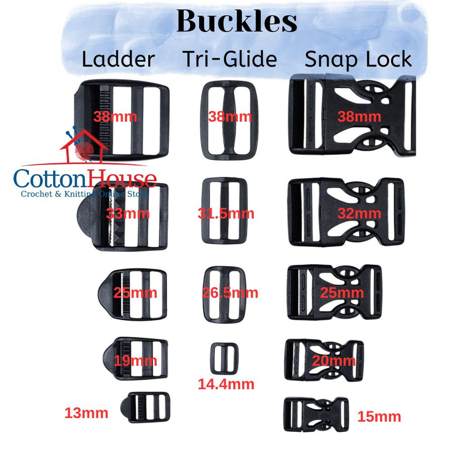 Buckles Side Release Tri-Glide Snap Lock Adjuster Slide Bag DIY Bag ...