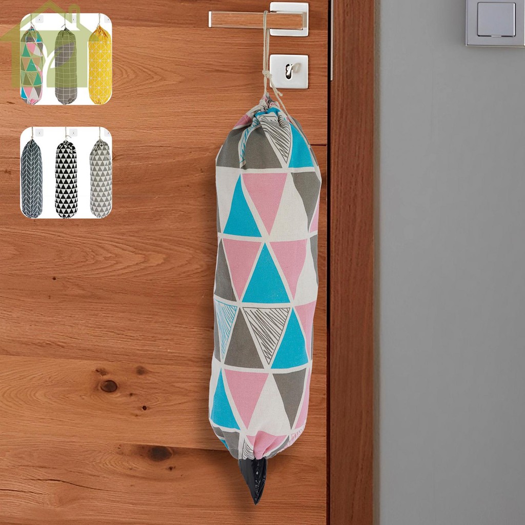 3Pcs Plastic Bag Holders Hanging Grocery Bags Dispenser Free Adjustment ...