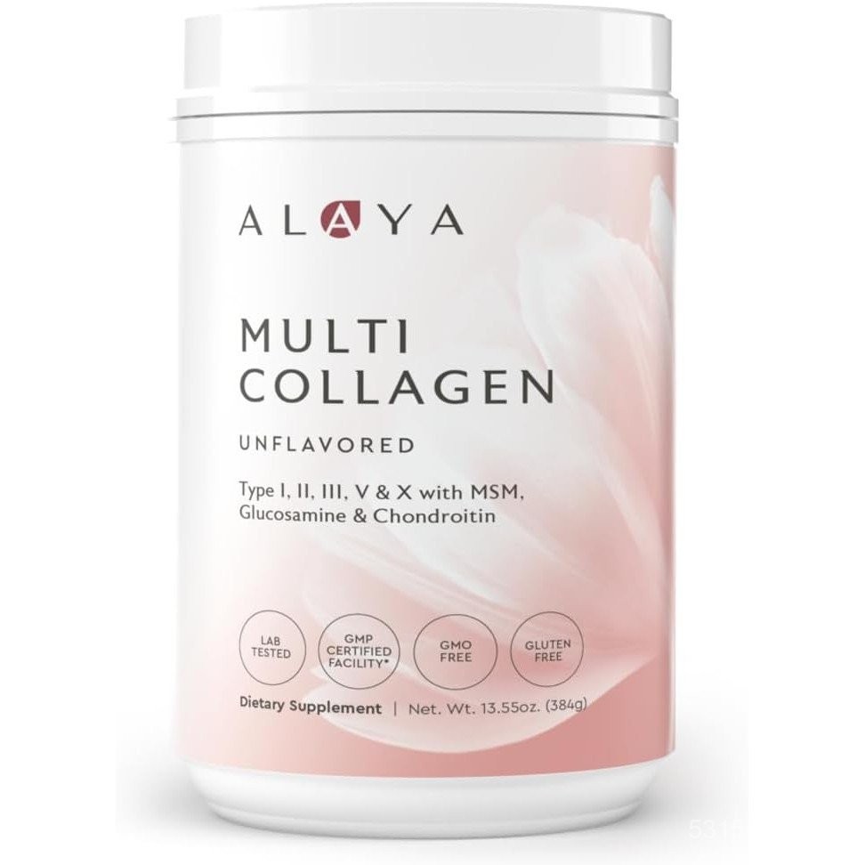Alaya Multi Collagen Powder - Type I, II, III, V, X Hydrolyzed Collagen ...