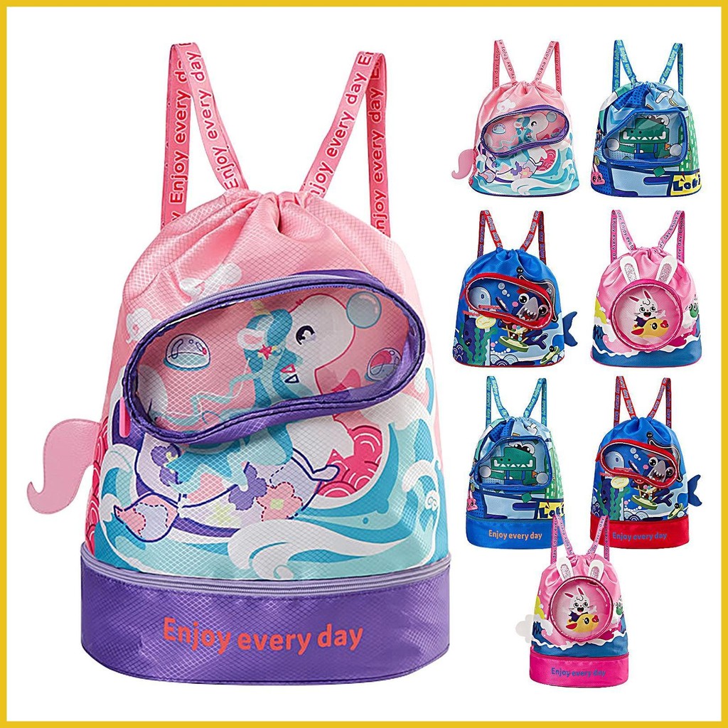 Kids Swim Bag Cute Cartoon Swim Bags for Swimmers Wet and Dry ...