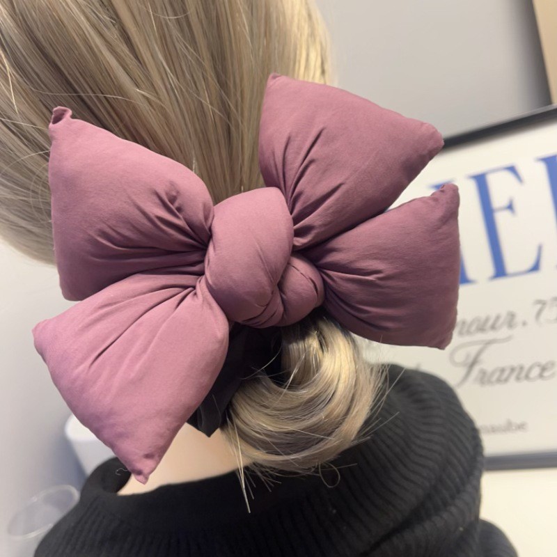 Dongdaemun Maillard Bow Large Intestine Hair Circle Meatball Head ...