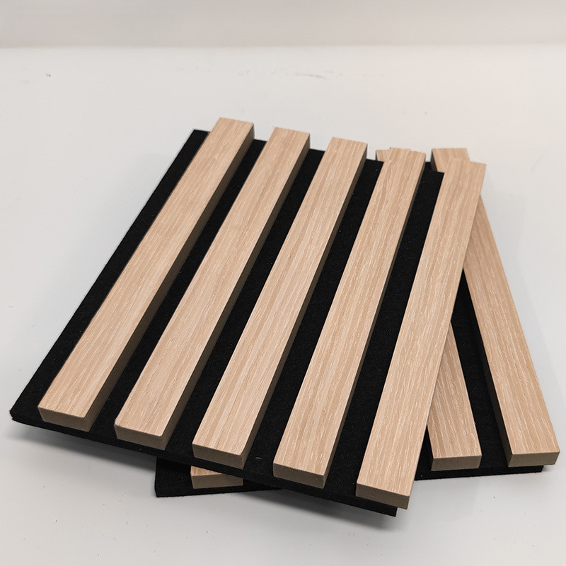 Wood Veneer Polyester Fiber Grille Acoustic Panel Living Room Piano ...