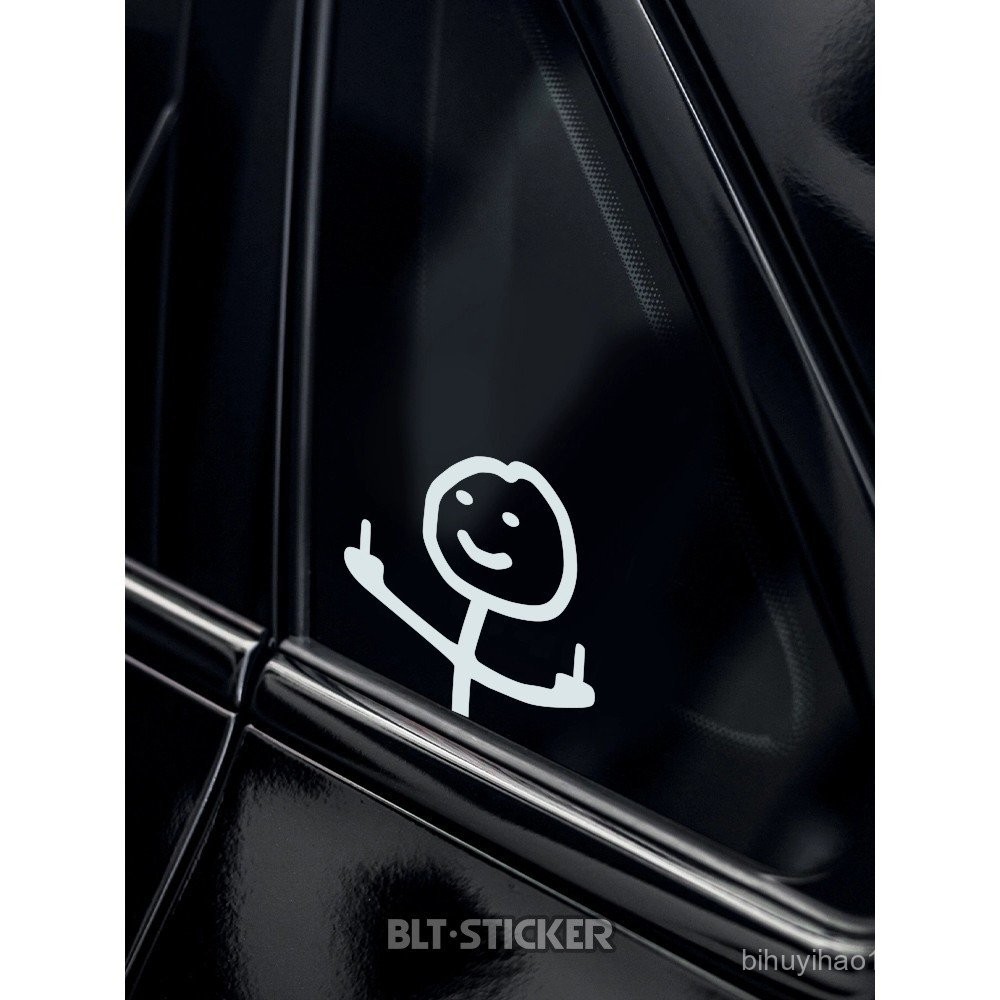 Stickman Disdain the Villain Smiling Face Two Hands Vertical Middle ...