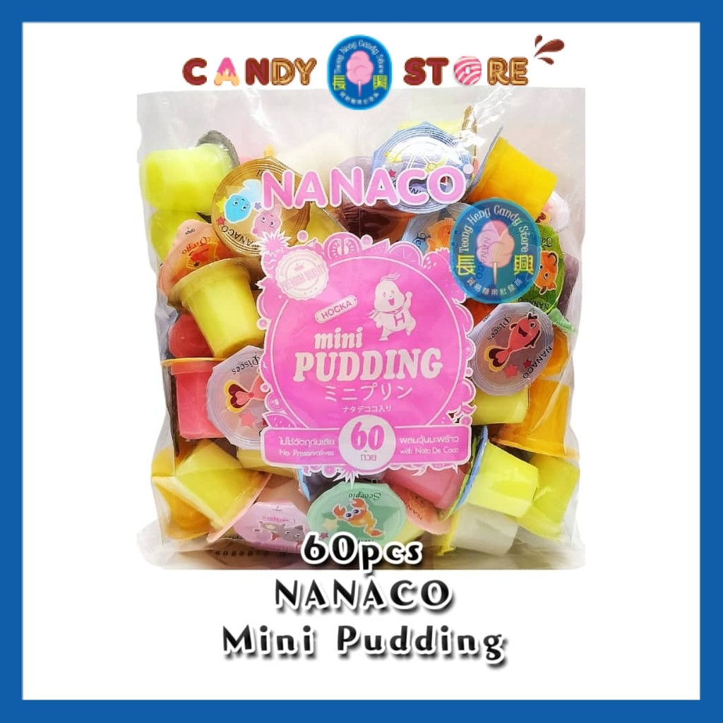 NANACO 60pcs Mini PUDDING with Nata De Coco Mixed Flavor HALAL | Shopee ...