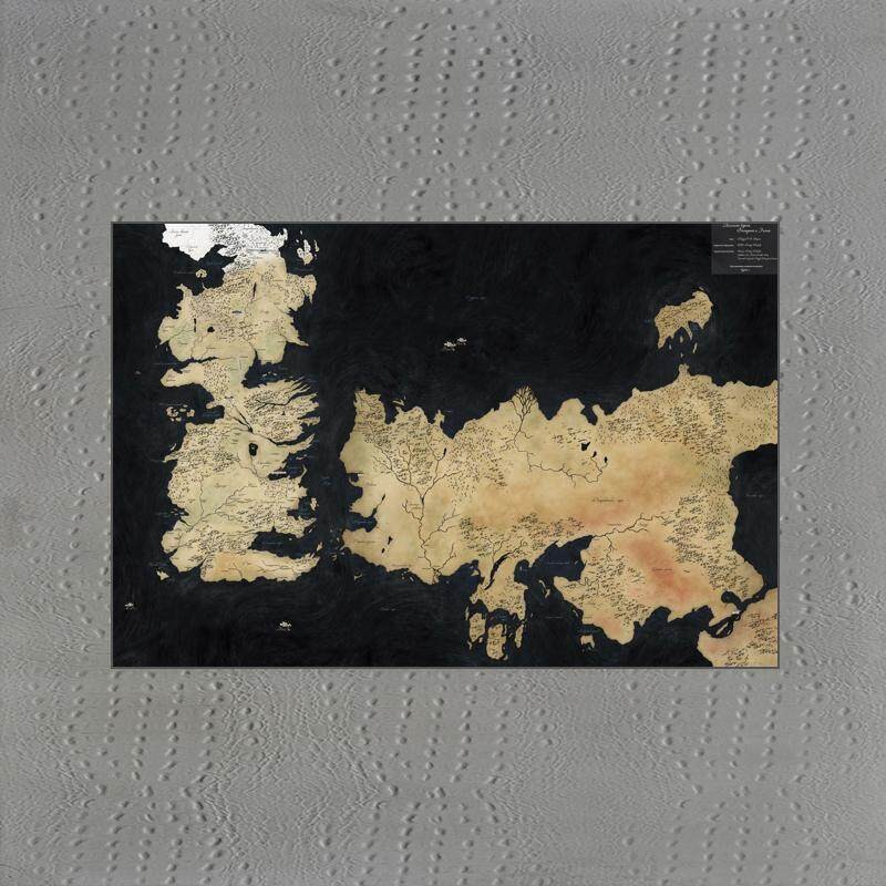 Game of Thrones Giant XXL TV Show Poster Map of Westeros Essos Night ...