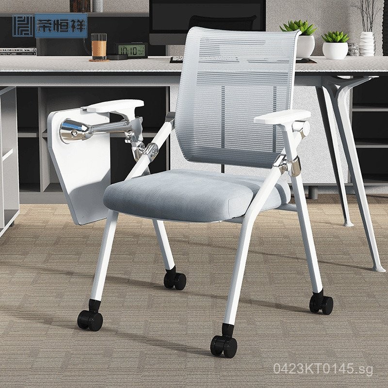 Wheeled Conference Room Office Chair Desk Board Training Folding Chair ...