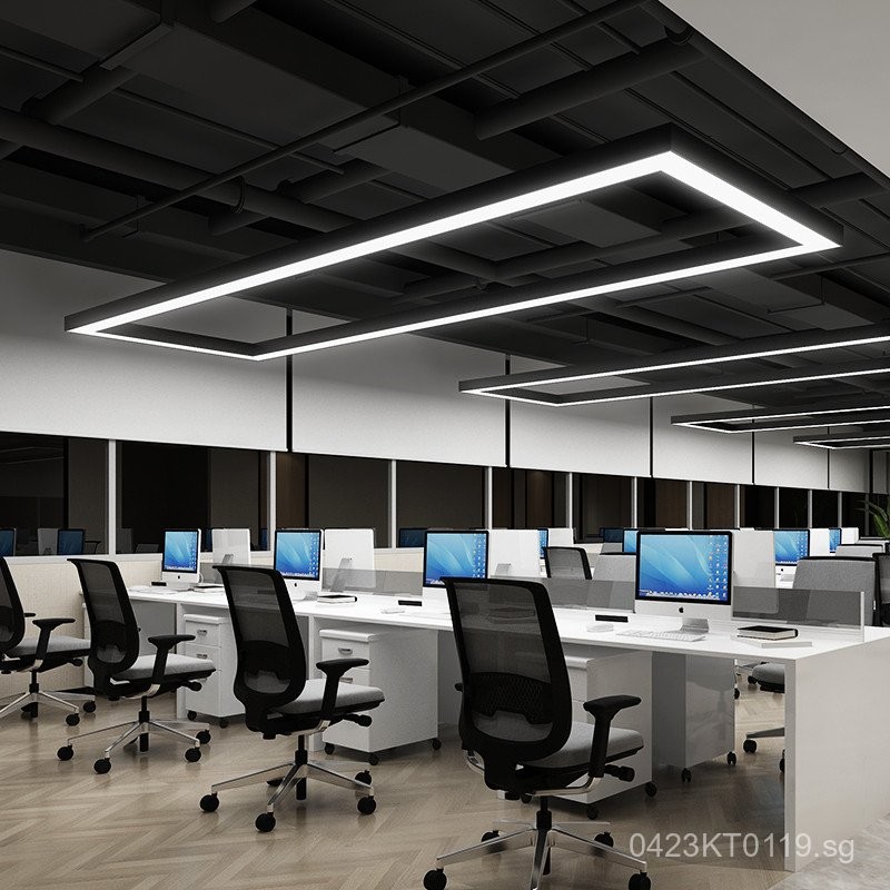 Industrial Style Office Lobby Lamp led Rectangular Strip Light Fixture ...