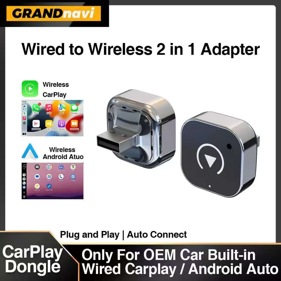 Wireless CarPlay Android Auto Adapter USB Dongle Smart Mini Box Plug ...