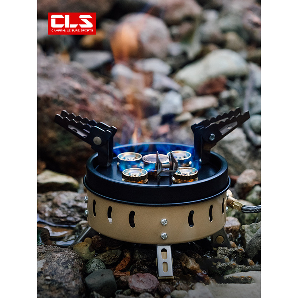 Outdoor Camping Portable Stove Picnic Gas Stove High-Power Five-Head ...