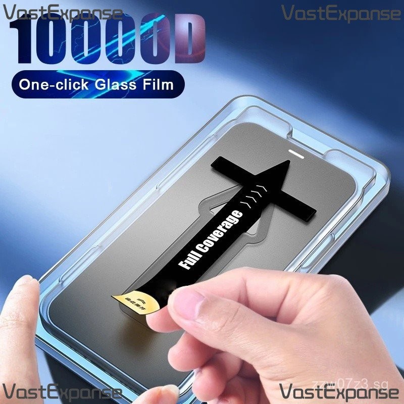 One-click Installation Full Cover Tempered Glass Screen Protector for ...