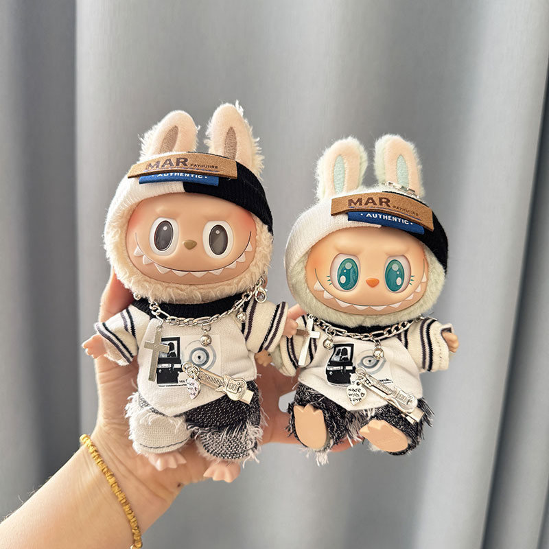 [Clothes only]For 17 cm labubu keychain Labubu clothes pendant Labubu ...