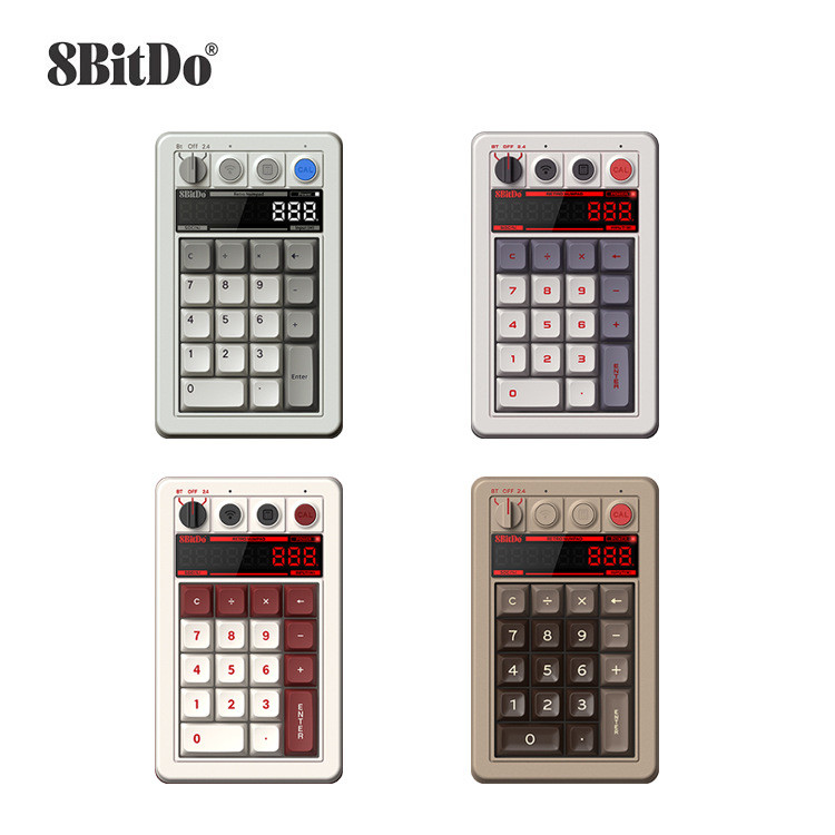 8BitDo Retro18 Wireless Numeric Keypad Calculator 2-in-1 Retro Wind Led ...
