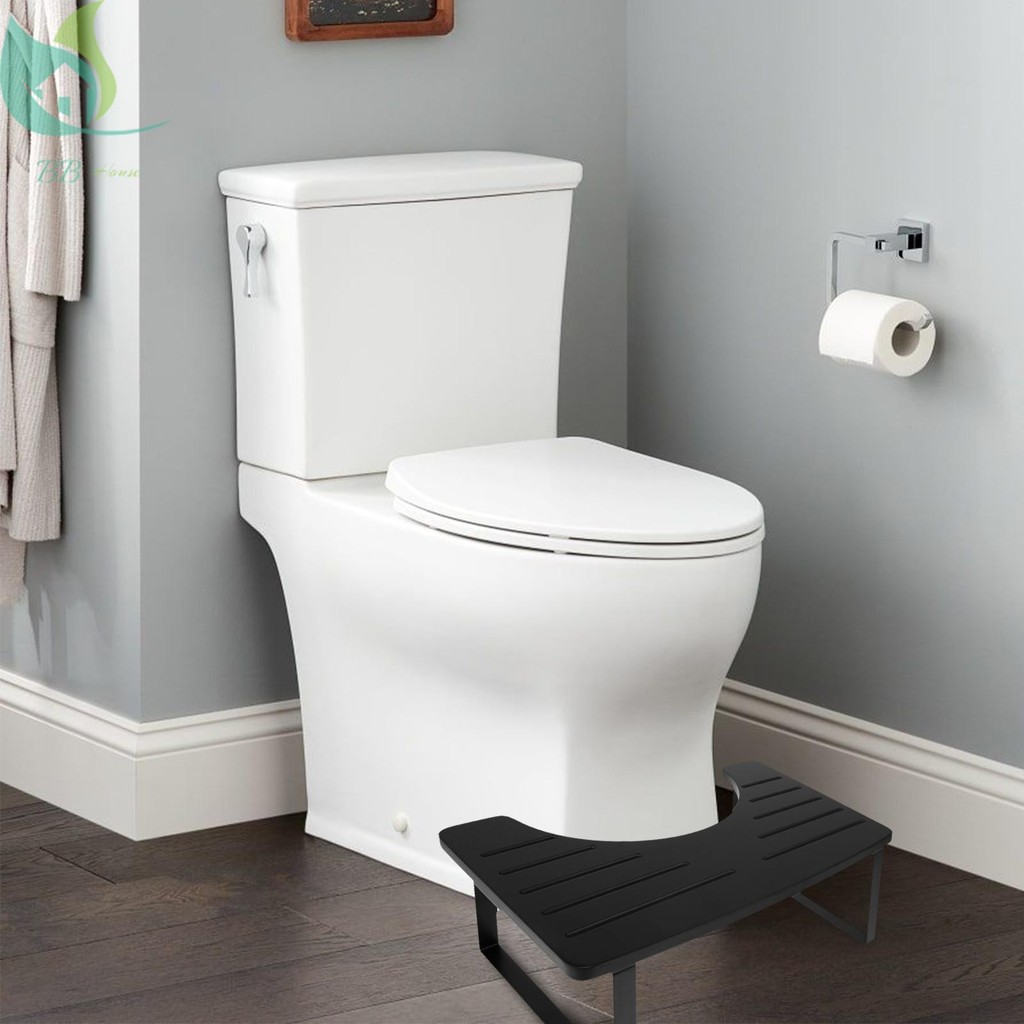 Wood Poop Stool Stable Toilet Squat Stool Folding Adult Toilet Poop ...