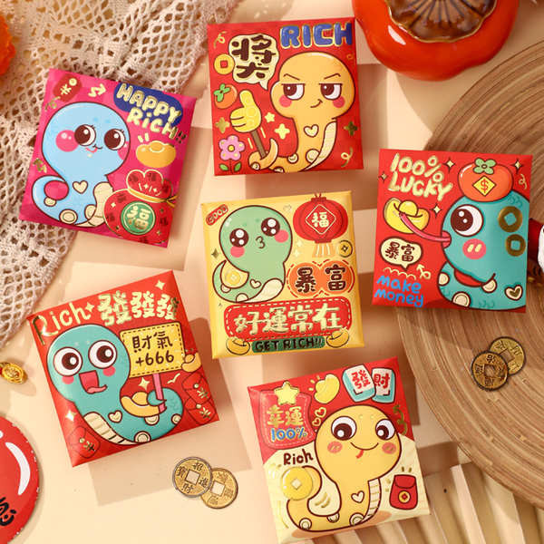 ang pao packets angbao Year of the Snake Little Red Envelope 2025 New ...