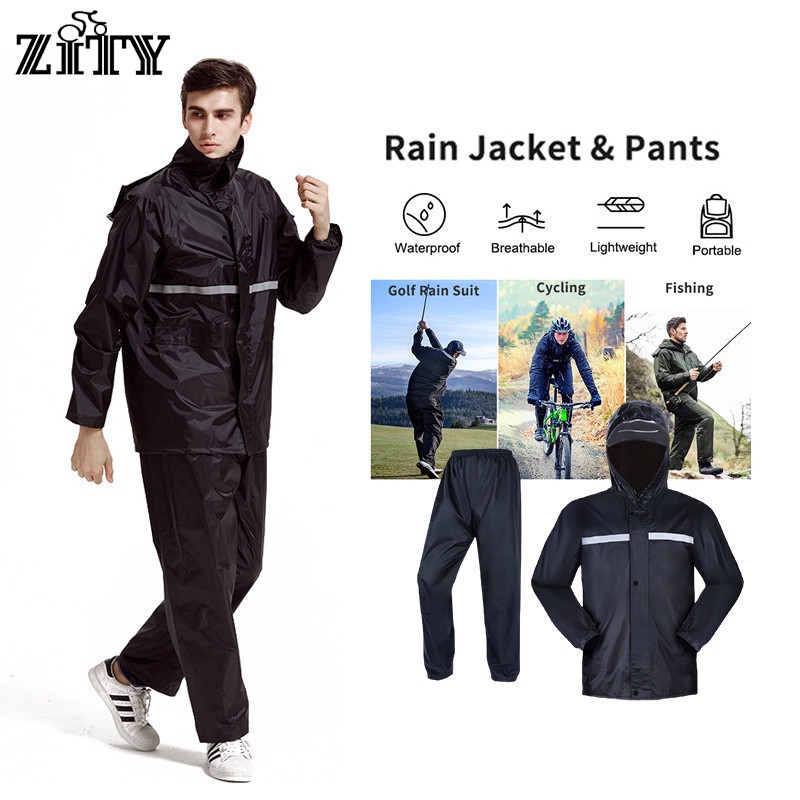 Men's Raincoat Waterproof Raincoat Set Raincoat Women's Motorcycle ...