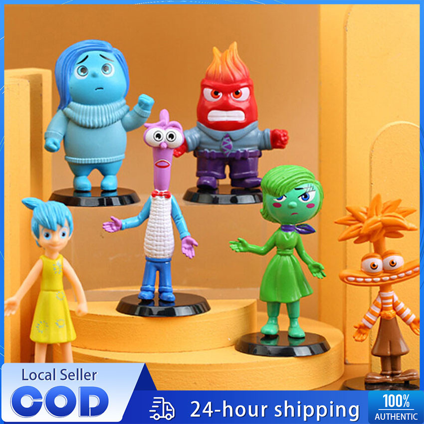 6Pcs/Set Inside Out 2 Action Figure PVC Ennui Envy Anger Characters ...
