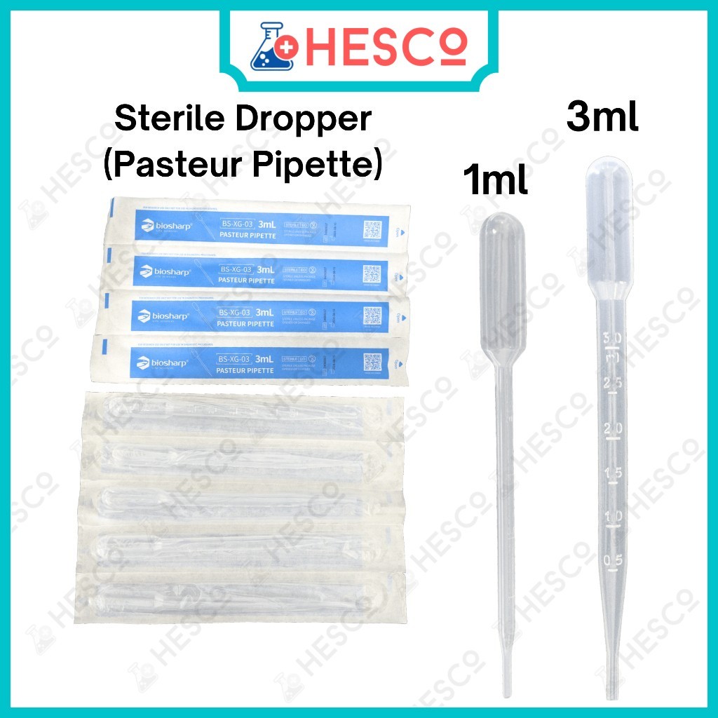Plastic Dropper Pasteur Pipette Disposable 1mL 3mL — 10pcs Penitis ...
