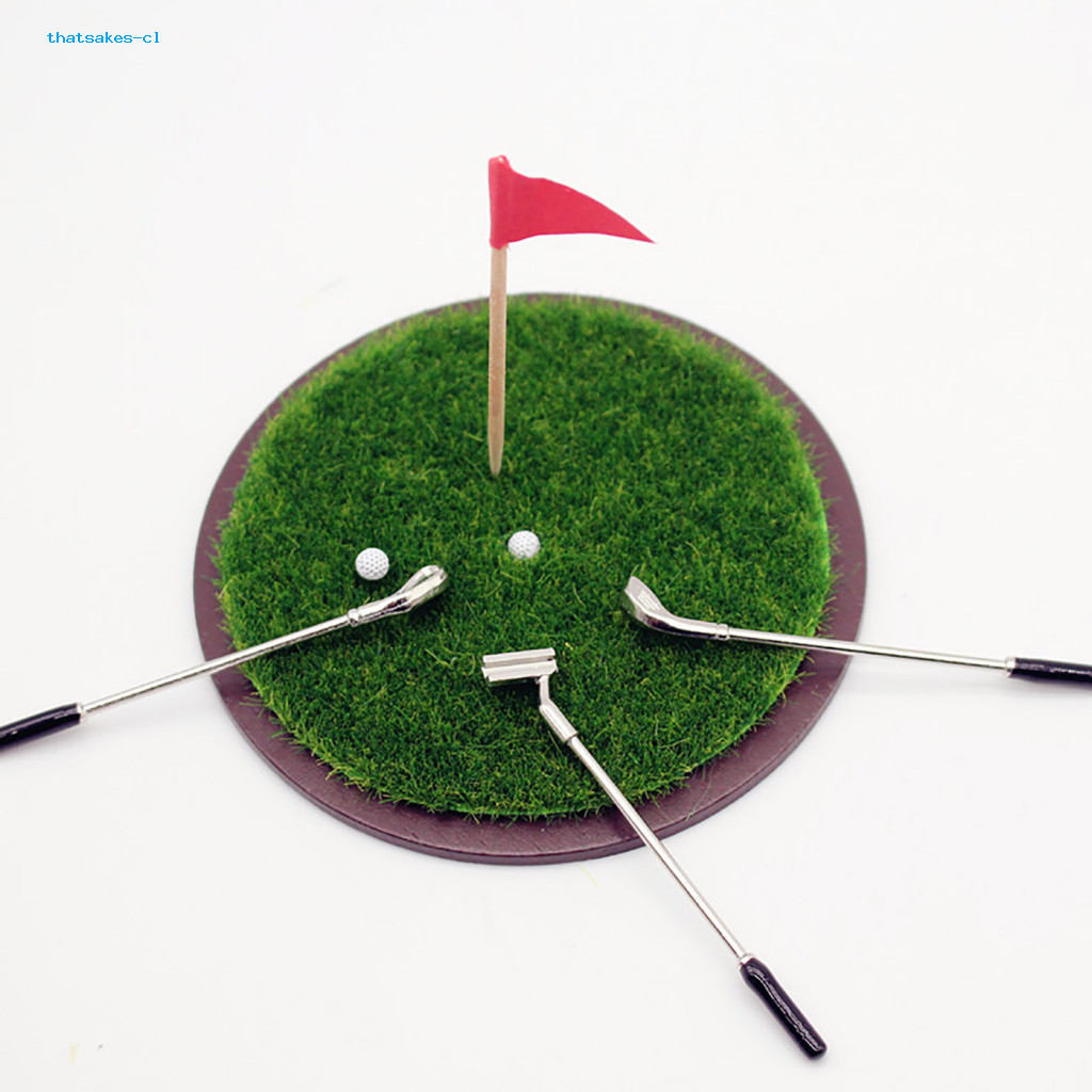 thatsakes Mini Golf Club Set Detailed Miniature Golf Club Kit Miniature ...