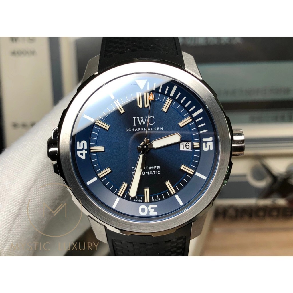 Iwc _ Aquatimer Automatic Watch 42mm V6 Blue Dial Luxury Wrist For Men | Shopee Singapore