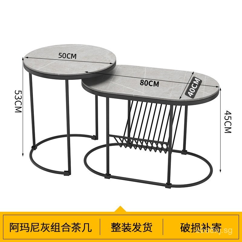 W8Light Luxury Modern Sofa Side Table Small Apartment Home Corner Table ...