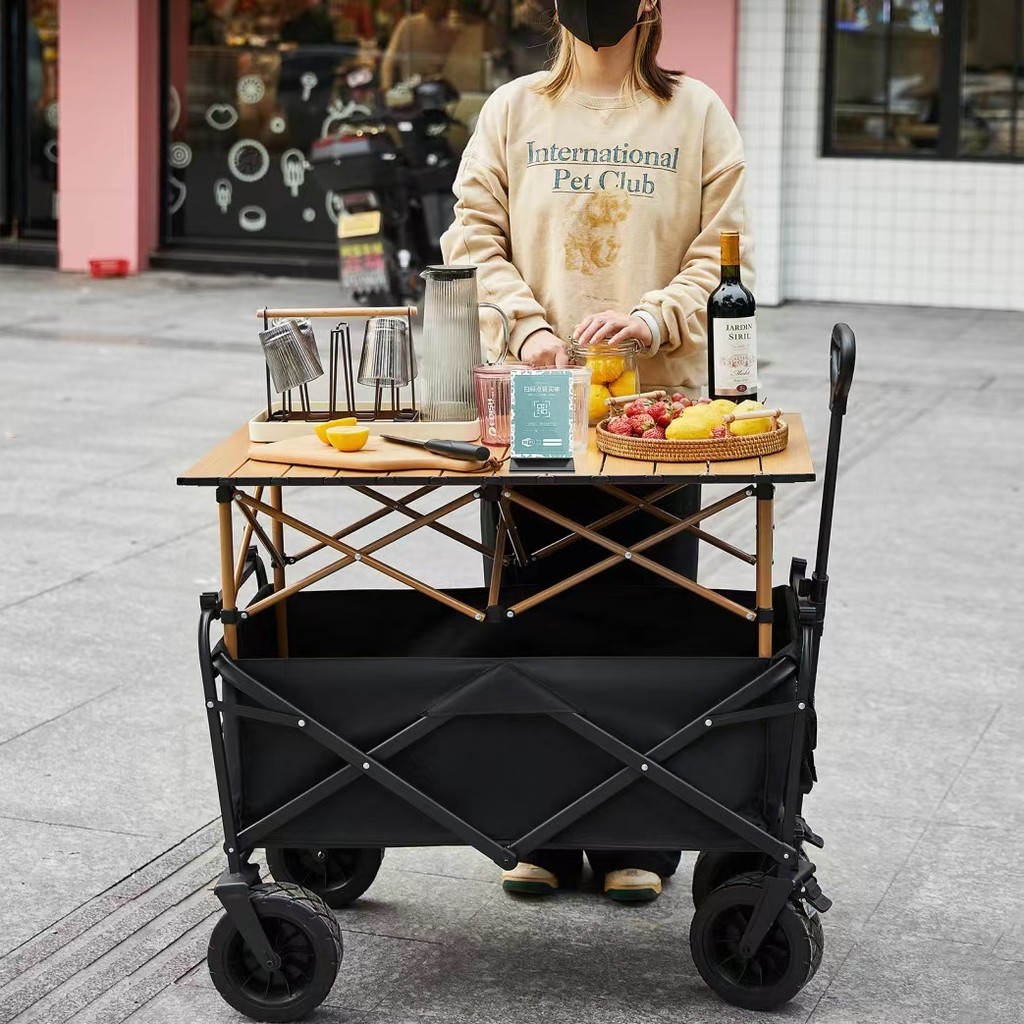 Lifting Camping Cart Camp Trailer Outdoor Foldable Oversized Camping ...