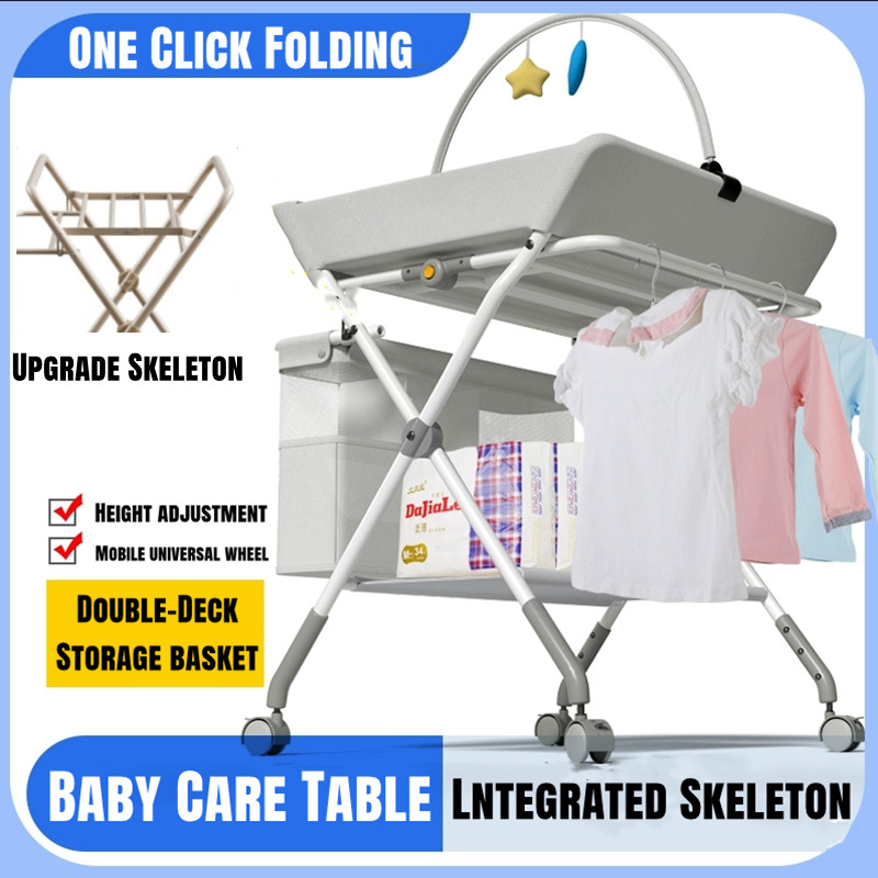 Diaper Stand Baby Care Stand Multi Functional Touch Table Foldable Baby ...