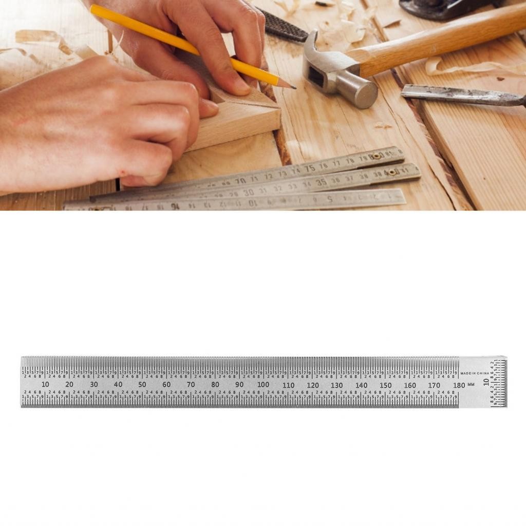 Moonbase Woodworking Right Angle Ruler Hole Scribing 180mm Line Marking ...