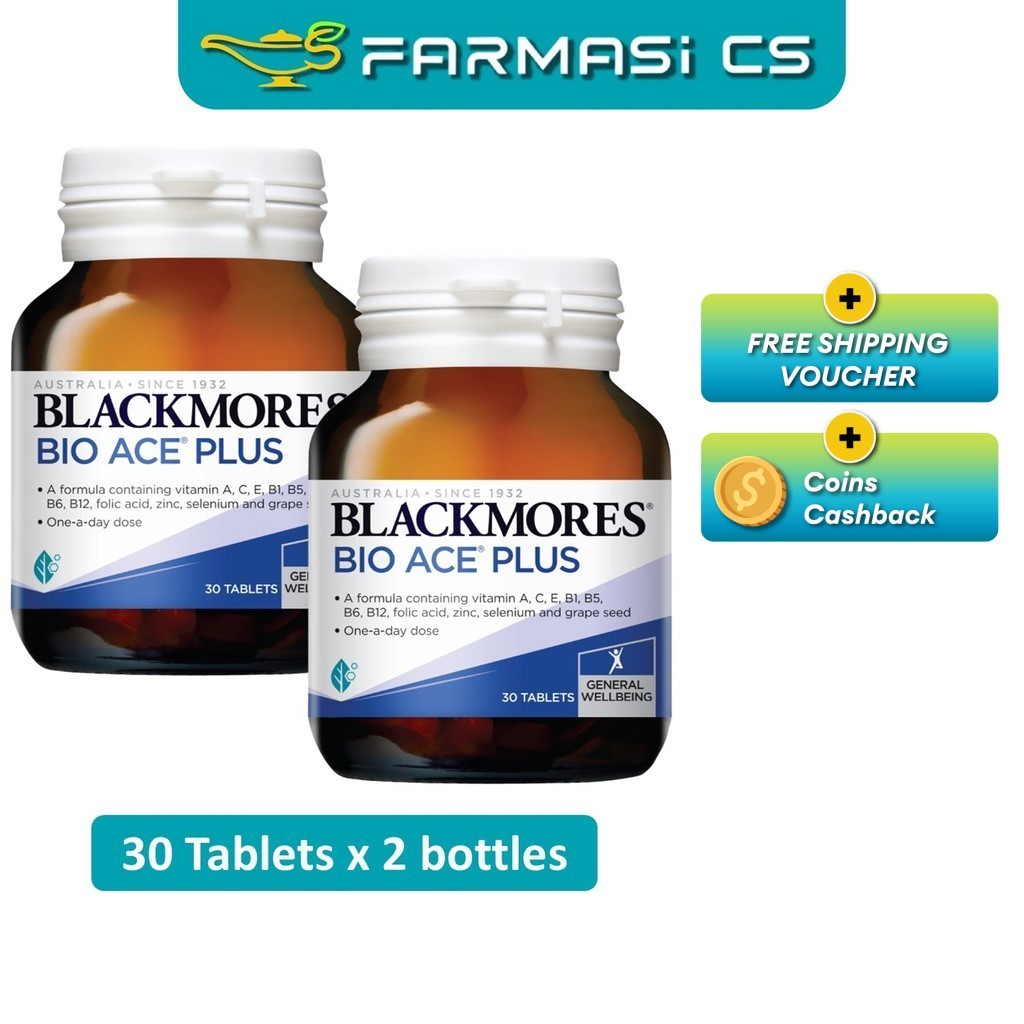 PROMO Blackmores Bio Ace Plus 30 Tablets x 2 Bottles (TWIN) EXP:07/2026 ...