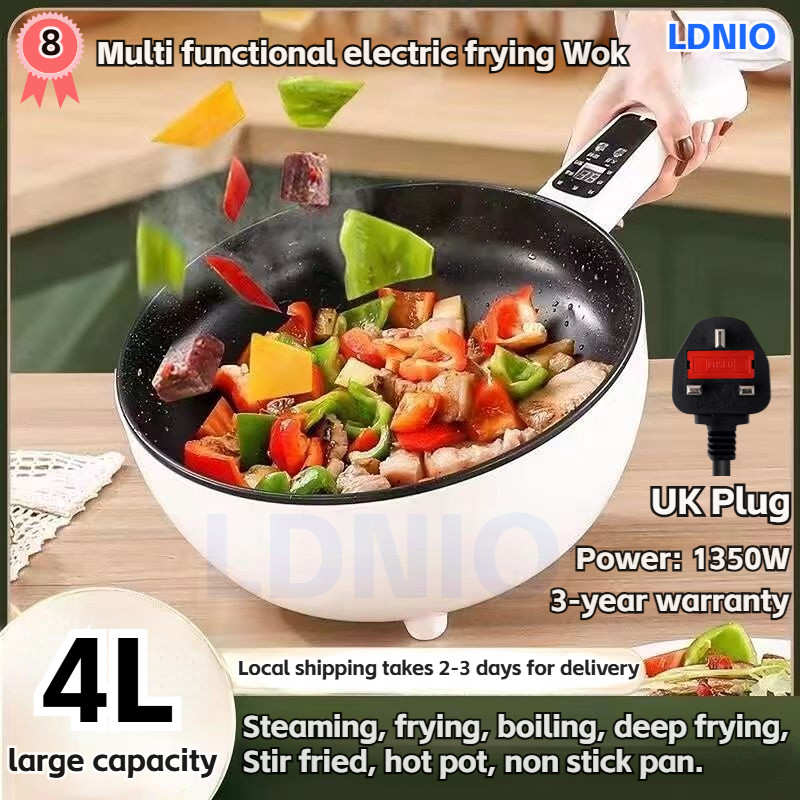 Electric cooker wok electric Frying Pan 4L Smart Multifunctional Big ...