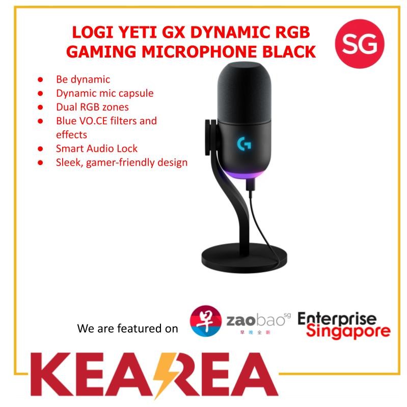 Logitech Yeti GX Dynamic RGB Gaming Microphone Black (2 year Logitech ...