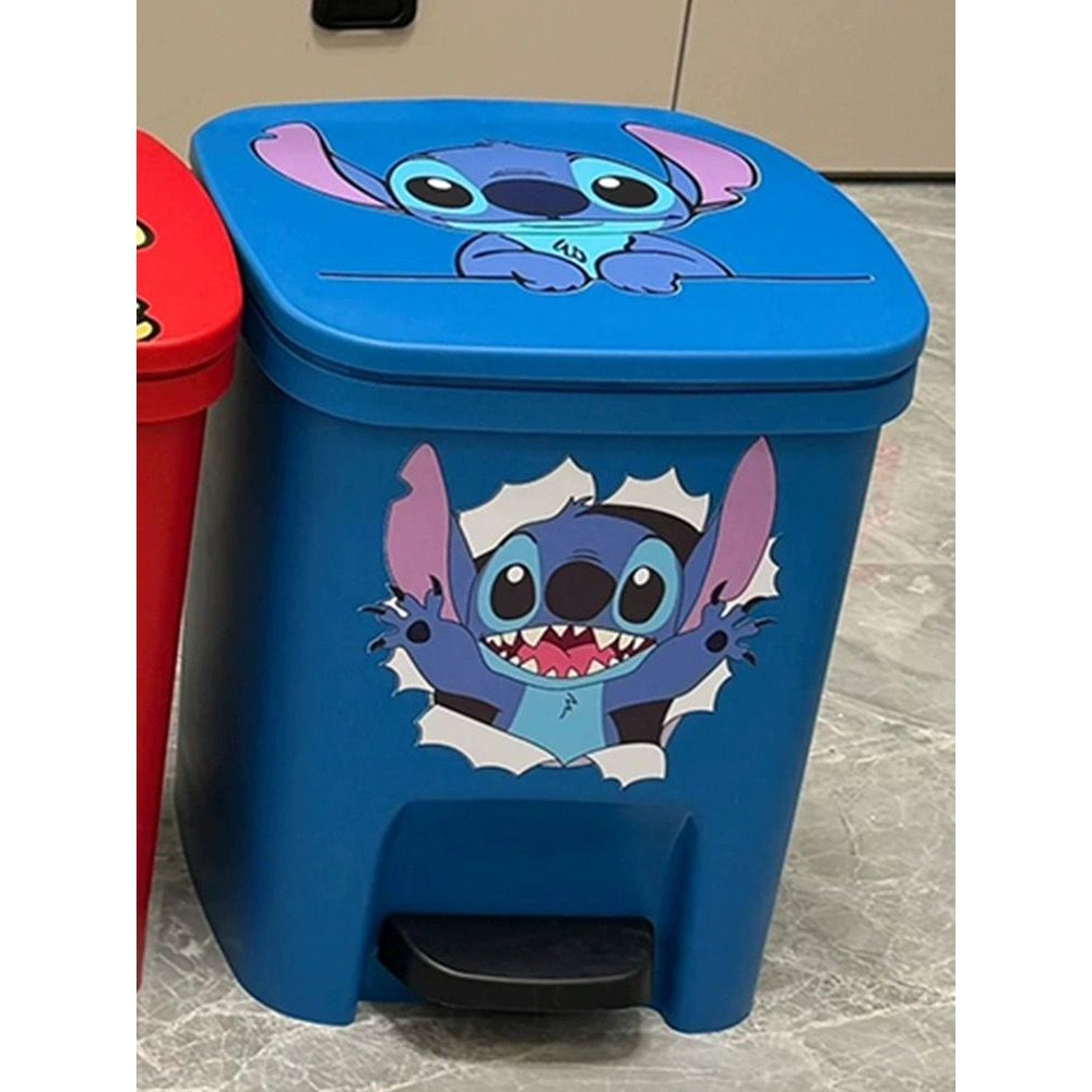 [Ready Stock] Stitch Trash Can Household Living Room Cute Cartoon Anime ...